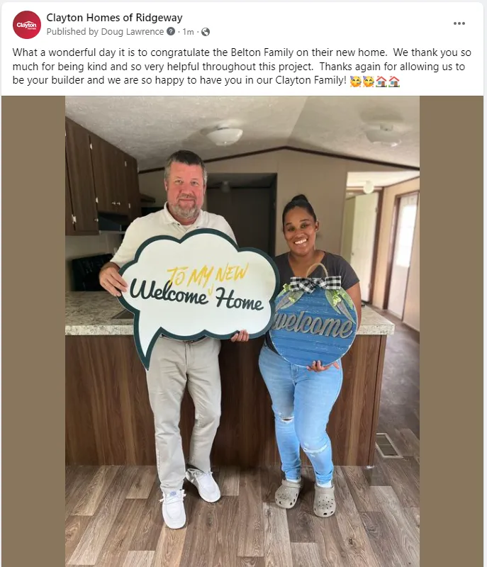 Welcome Home | Clayton Homes of Ridgeway